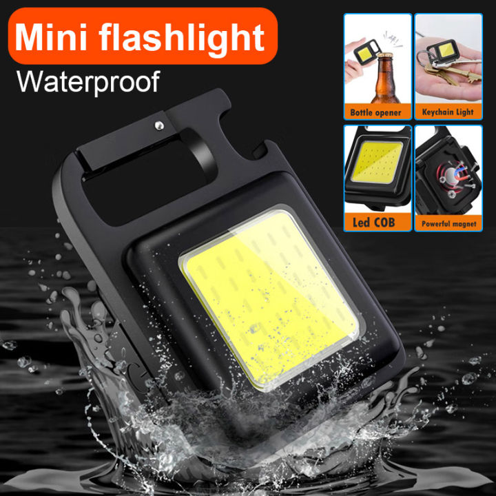 Multifunctional Portable Light Mini Glare COB Keychain Light USB ...