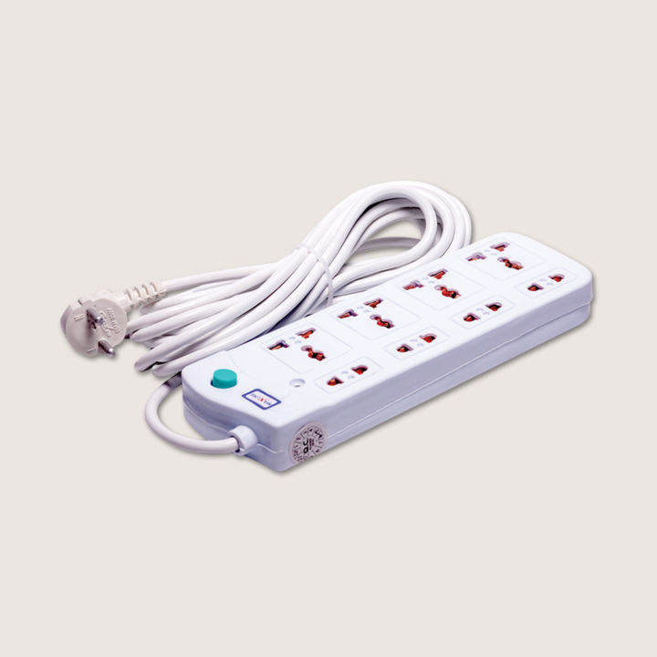 Multiplug Heavy Duty 8 way power socket outlet With 3M Cable ...