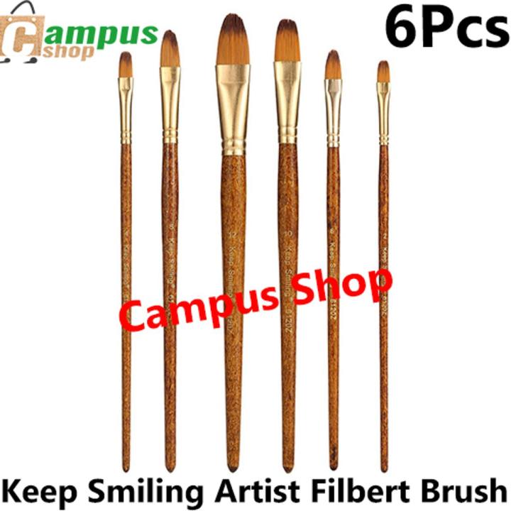KeepSmiling Artist Filbert Paint Brush Set, Suitable for Water ...