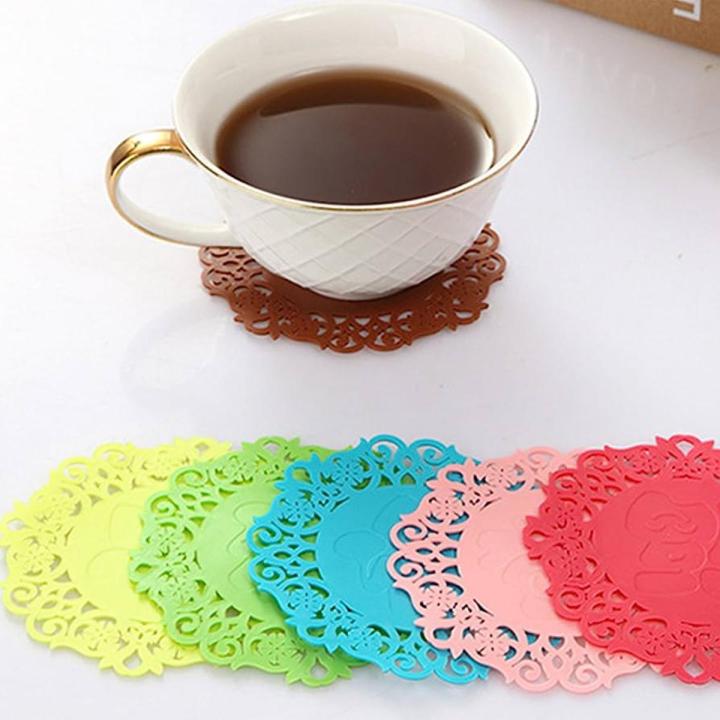 6Pcs Silicone Table Heat Resistant Mat Dish Coaster Drink Placemat Mat ...