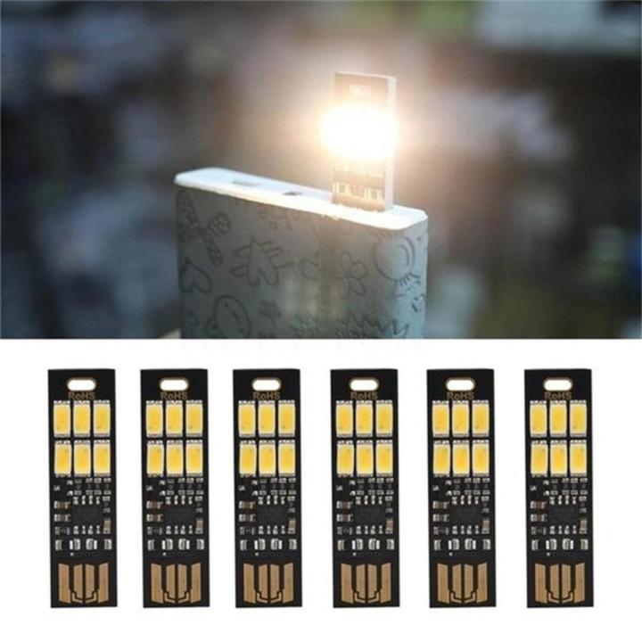 Mini Portable USB LED Light Touch Switch Dimmable Night Lights Laptop ...