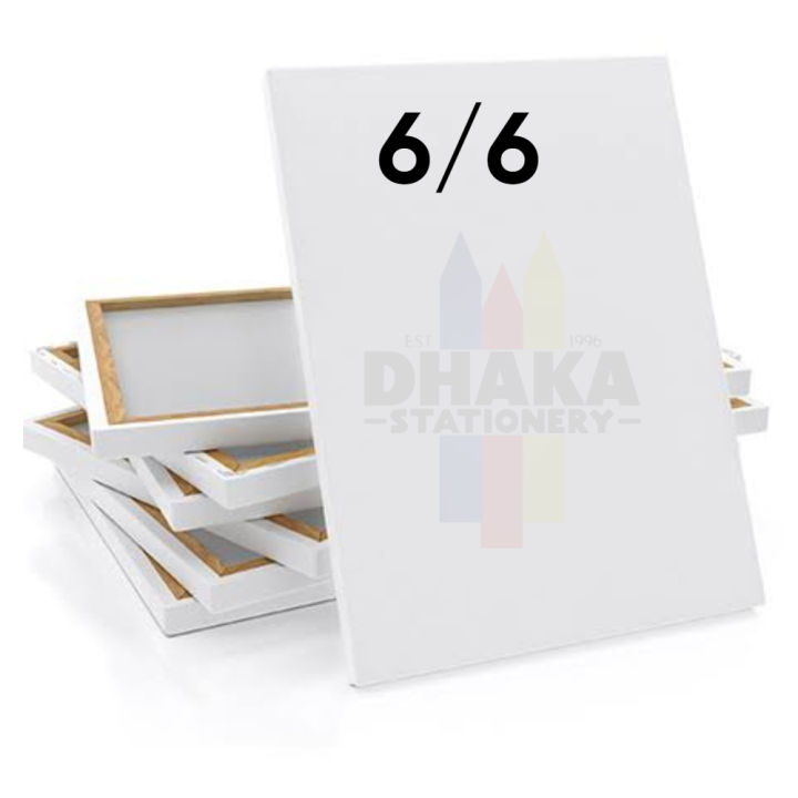 White PREMIUM CANVAS 6X6 Inch | Daraz.com.bd