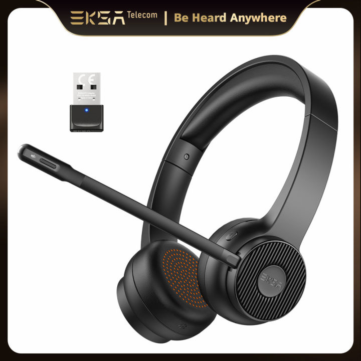 EKSA - H16 Bluetooth 5.2 Headsets, PC Wireless Headphones, AI ENC Mic ...