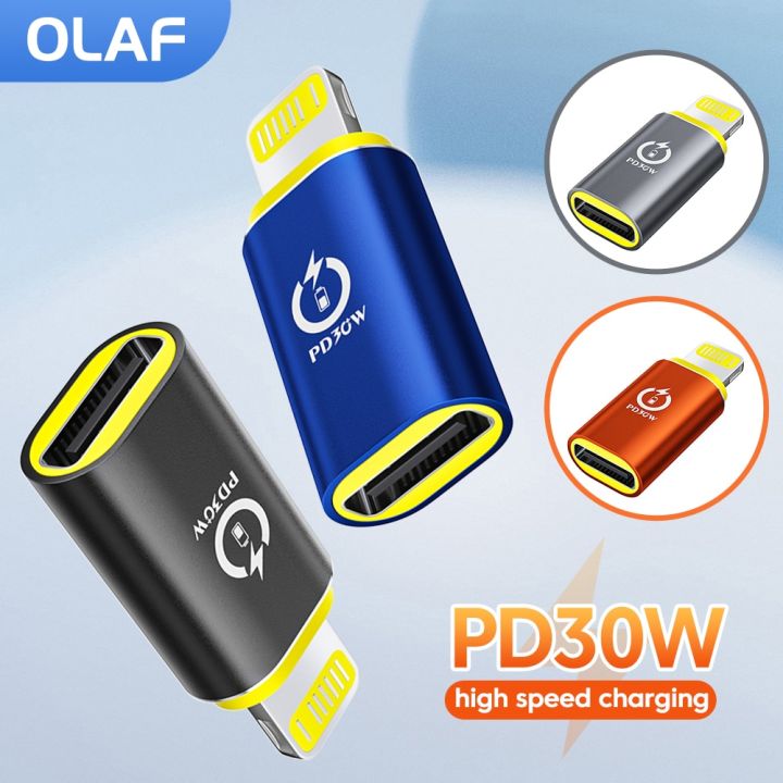 Olaf Type C To Lightning Adapter PD30W Fast Charging Lightning Male To ...
