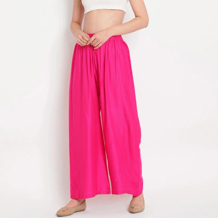 Linen fabrics of comfortable modern design for women are a plazo one ...