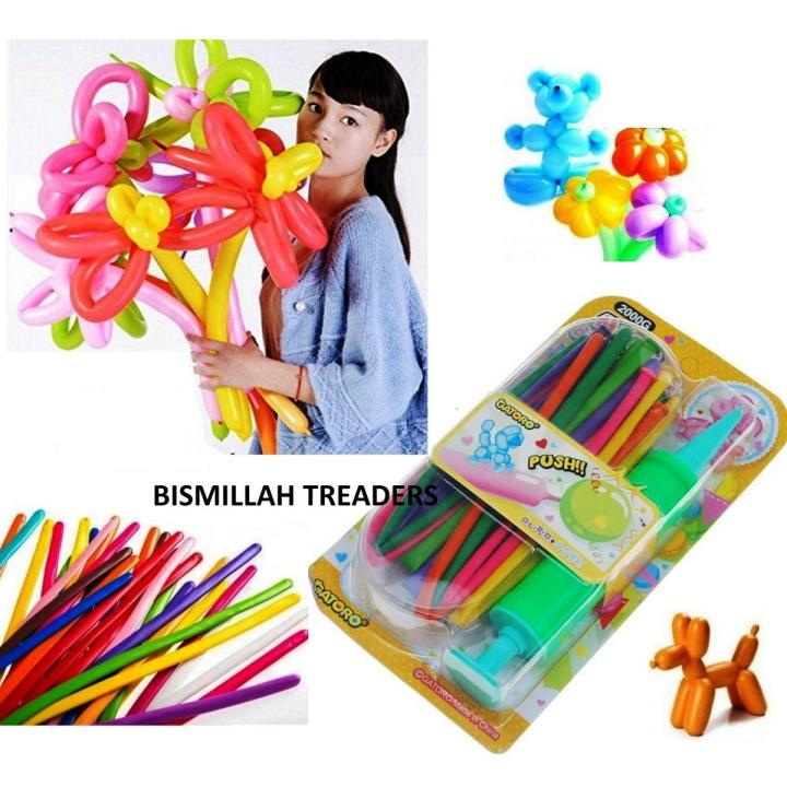 Magic Long Balloons Animals Twisting Balloons With Pump Balloon Animal ...