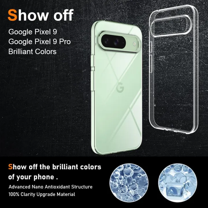 Google Pixel 9 Transparent Clear Slim Soft TPU Cover | Daraz.com.bd