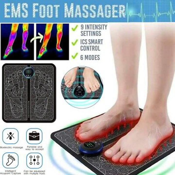 EMS Foot Massage Mat Automatic Electric Physiotherapy Tens Massager ...