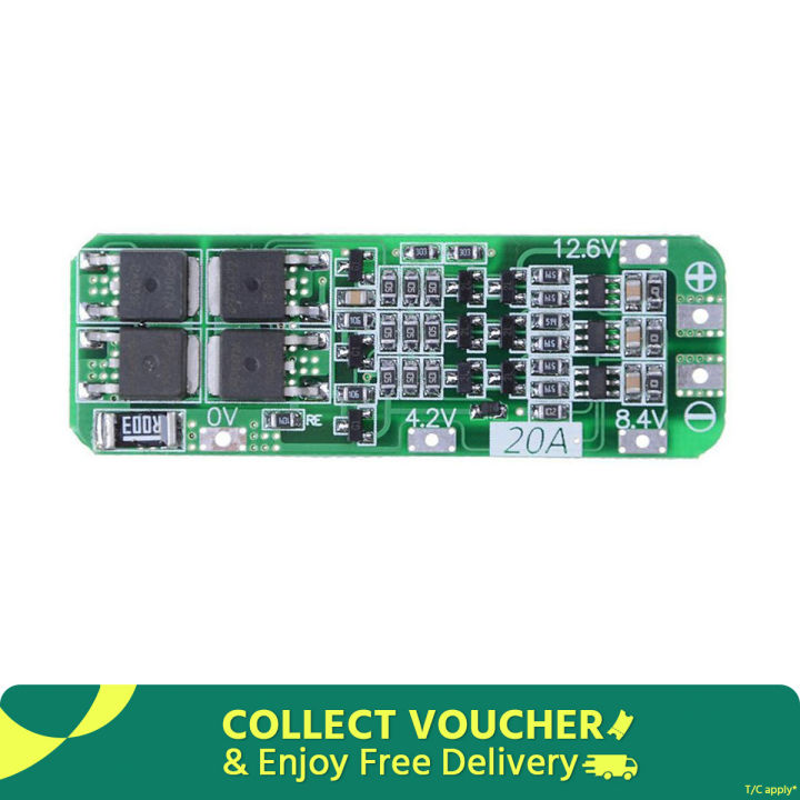 BMS Battery Protection Board 3S 20A 12.6V 18650 AA AAA Lipo Li-ion Lithium Battery BMS Charger ...