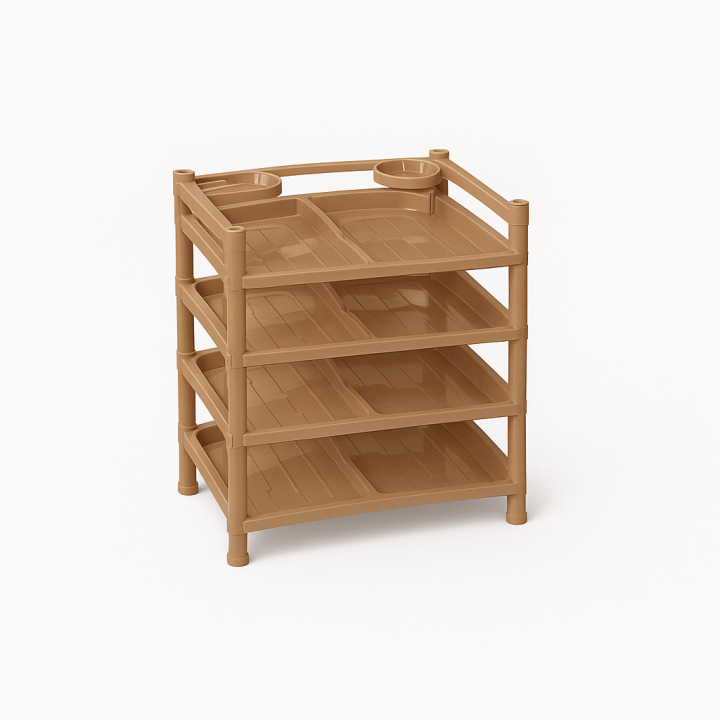 RFL Shoe Rack Modern 4 Step Sandal Wood 933725 | Daraz.com.bd