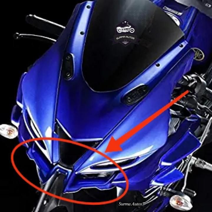 Motorcycle Front Winglet For YAMAHA R15 V3 Mini New Winglet (Blue ...