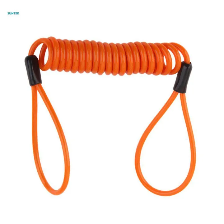 3xSafety Lanyard Spring Coil Wire Rope Disc Brake Lock Reminder Cable ...