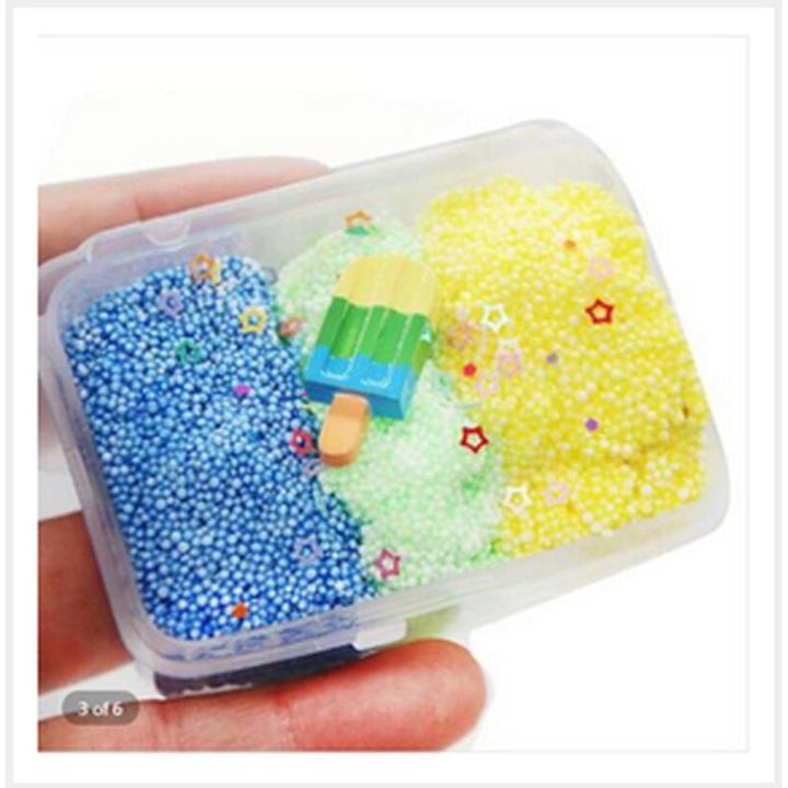 Three Colors Ice cream Slime Toy Brushed Mud Homemade Mud Crystal ...