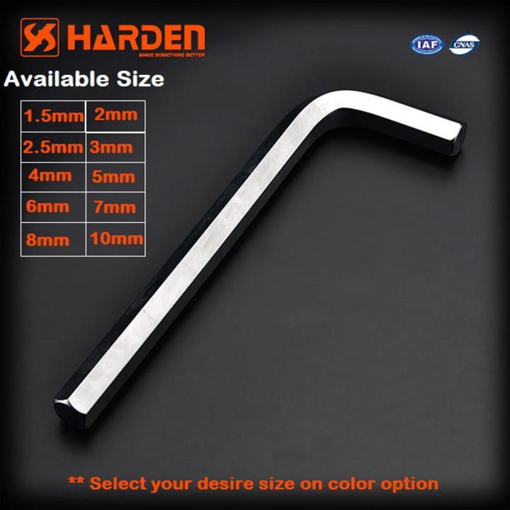 Harden Allen Hex Key Spanner With 22 size option ( 1.5mm to 36mm ) Long ...