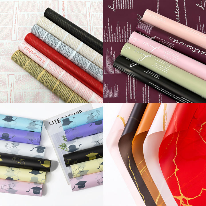Elegant Plastic Wrapping Paper Sheets for Gift & Flower Bouquet ...