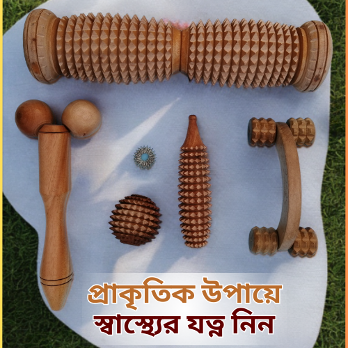 6-Piece Wood Therapy Kit - Acupressure Tools for Face, Feet, Hands, and ...