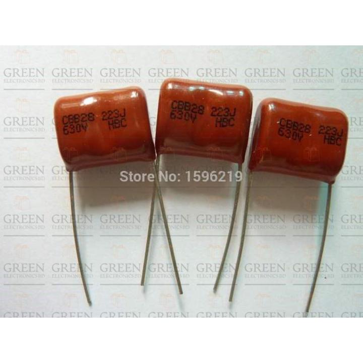 Metallized Polypropylene Film 22nF Capacitor 223J 630V-10Pcs | Daraz.com.bd