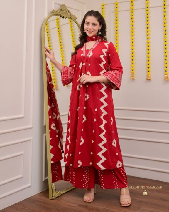 Fine Cotton Three Piece For Women Exclusive Collection Stitched ...