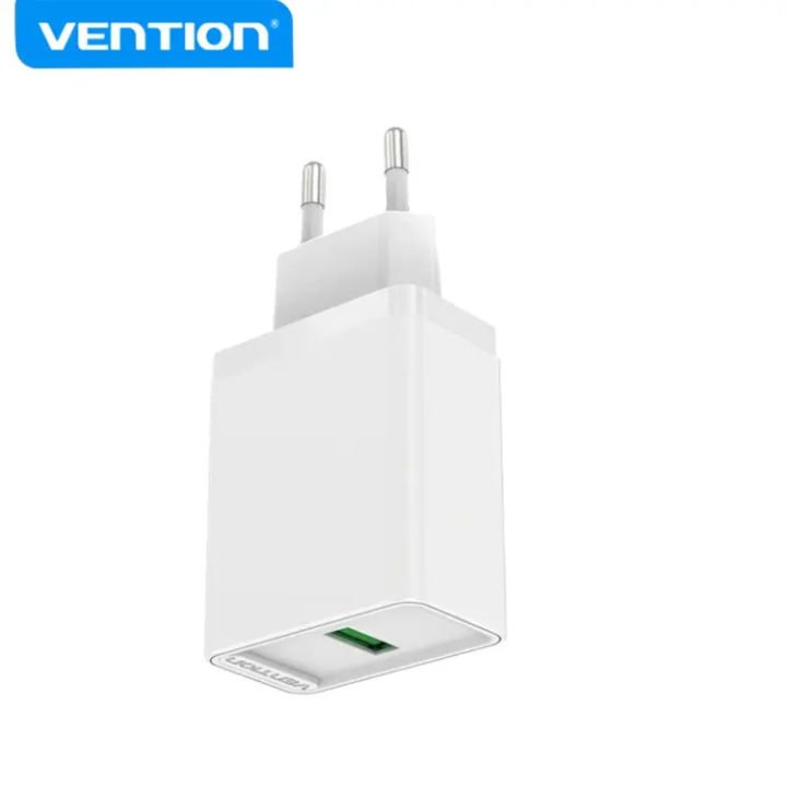 Vention FABW0-EU 18W USB-A QC3.0 Adaptive Fast Charging Adapter | Daraz.com.bd