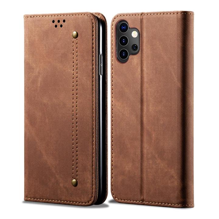 For Samsung Galaxy A32 5G Retro Denim Leather Flip Wallet Stand Case ...
