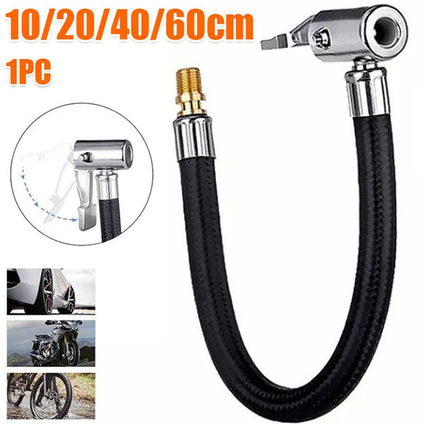 Tire Inflator Hose Bike Motorcycle Car 10/20/40/60 CM Tire Air Inflator Hose Inflatable Pump ...