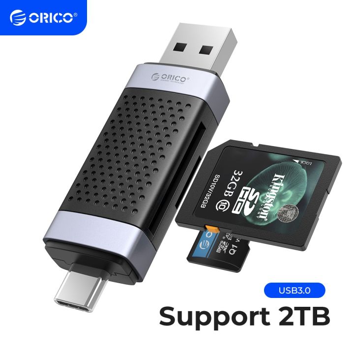 ORICO Type C USB3.0 Card Reader Memory Portable Smart Card Reader to SDXC, SDHC, MMC Memory Card ...
