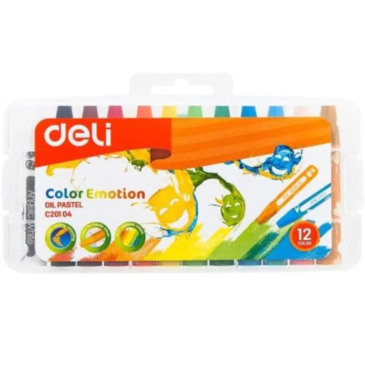 Deli EC20104 Color Emotion 12 Colors Oil Pastel | Daraz.com.bd