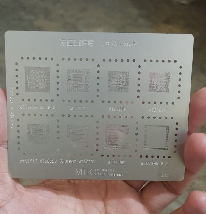 Relife RL-044 MU5 0.12mm MTK CPU BGA Reballing Stencil | Daraz.com.bd