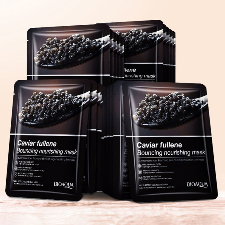 20pcs BIOAQUA Caviar Fullene Face Mask Facial skincare Moisturizing ...