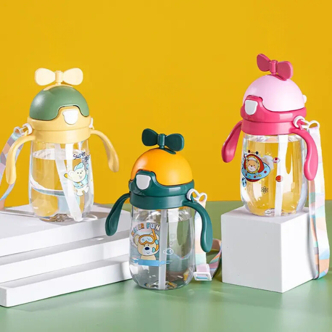 Premium Baby Water Bottle with Silicon Straw BPA FREE-MOM POT/BABY ...