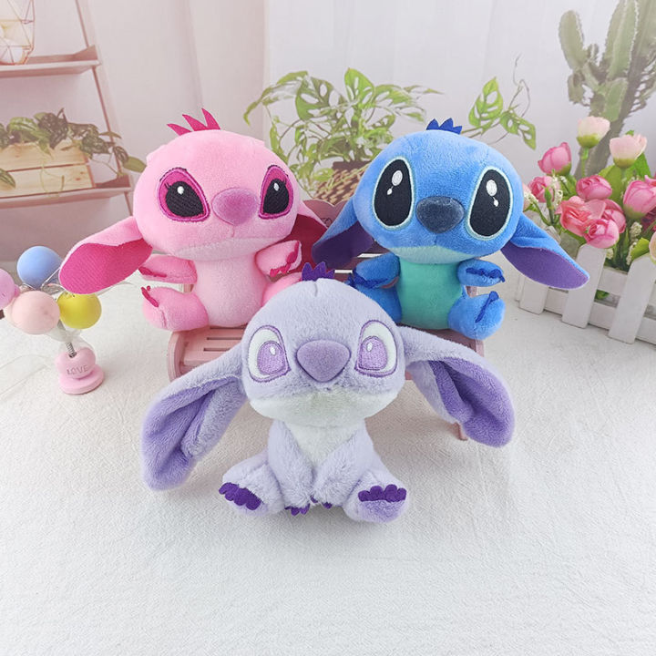 New cute purple Stitch plush toy keychain pendant couple bag pendant ...
