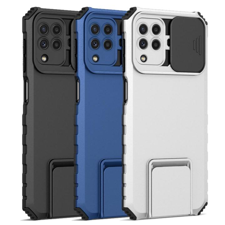 For Samsung Galaxy M32 / Galaxy A22 4G Phone Case Hard Sliding Lens ...