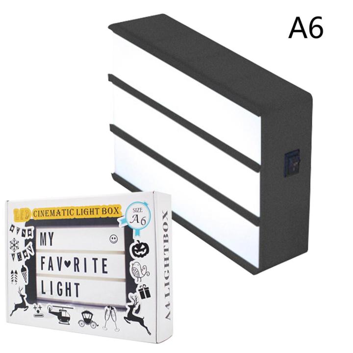 【Hey my home】LED Night Light Box Lamp A4 A6 Size DIY BLACK Letters ...