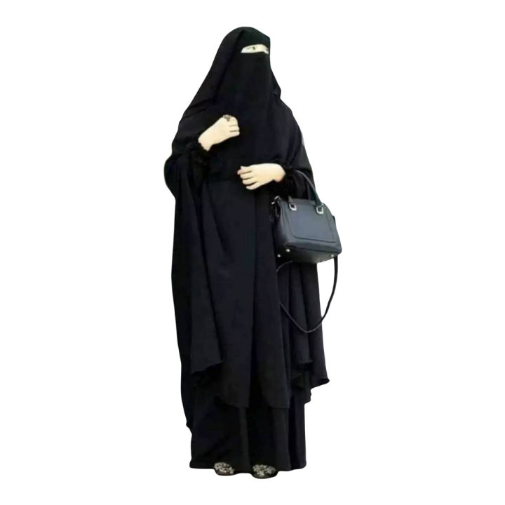 Elevate Modesty with a Khimar Borka Set - Adjusted Niqab Hijab with ...
