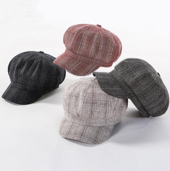 High Quality Retro Octagonal Cap Newsboy Beret Hat Warm Autumn Winter ...