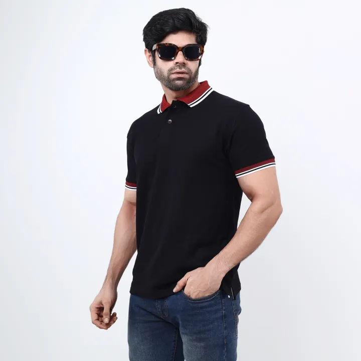 BLACK Color Polo T-Shirt For Men Stylist New Premium Quality By RKS ...