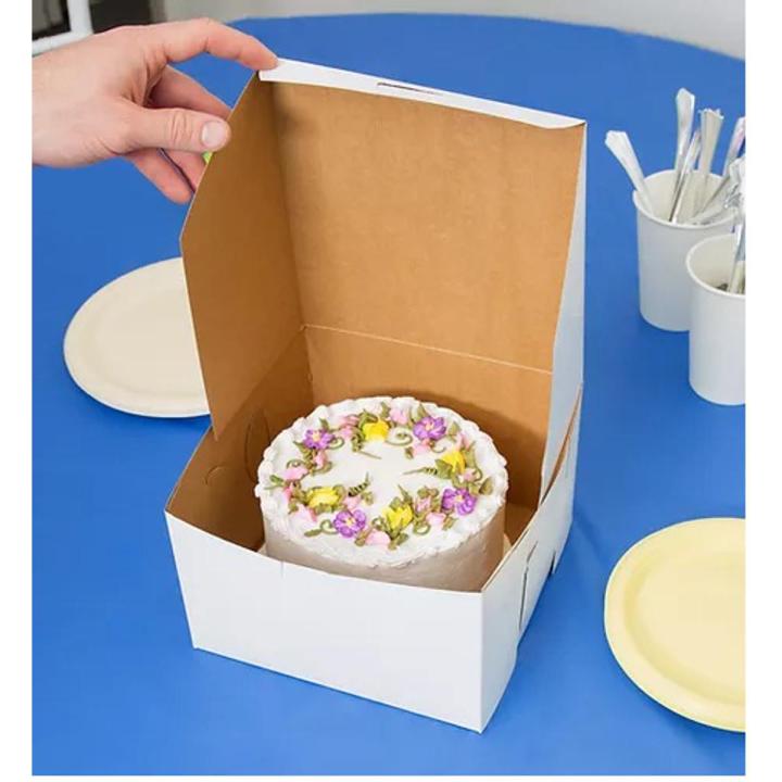 8x8x4 INCHES food grade cake paper box- 2 pcs | Daraz.com.bd