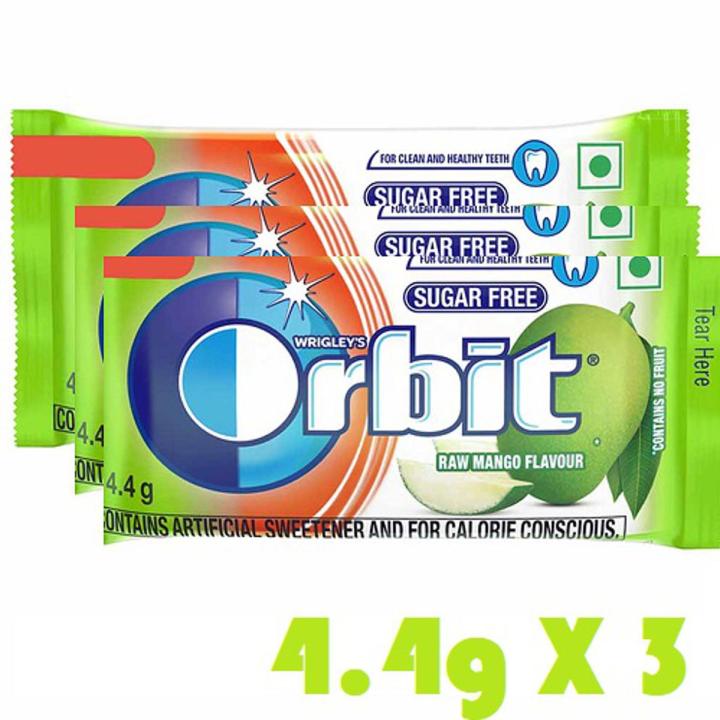 Orbit Raw Mango Flavour Sugar free chewing gum 4.4G X 3 | Daraz.com.bd