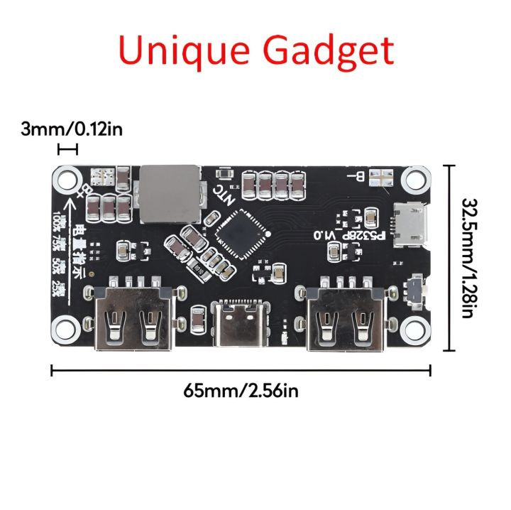 IP5328P Dual USB Power Bank Module Type-C 3.7V to 5V 9V 12V Step up ...