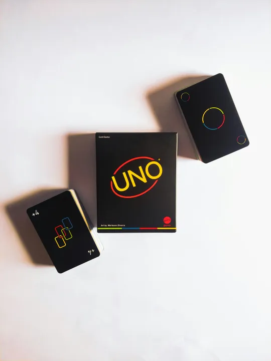 UNO Minimalista Special Edition Card Game Deck Black black uno card Uno ...