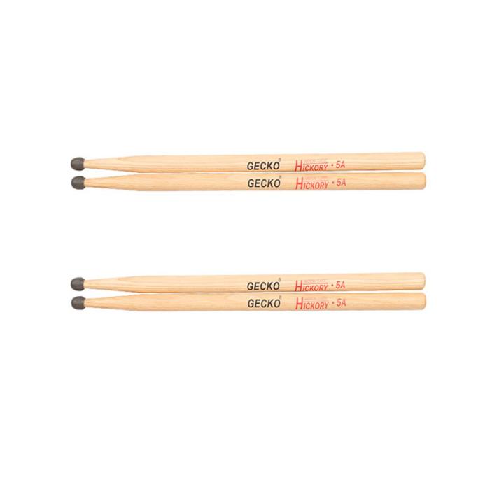 GECKO 5A Drumsticks Water Drop Hammerhead Drum Sticks Classic Hickory ...