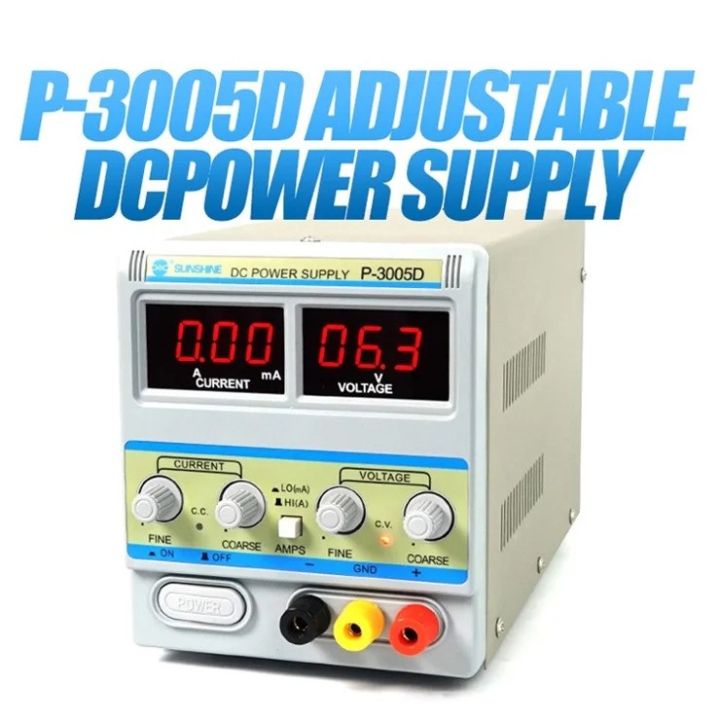 Sunshine P-3005D 30V 5A Adjustable DC Power Supply.(With short killer ...