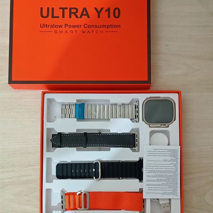 Y10 ULTRA Smart Watch With 4 Straps | Daraz.com.bd
