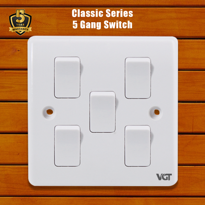 VGT- 5 gang 1 way switch (Classic series) | Daraz.com.bd