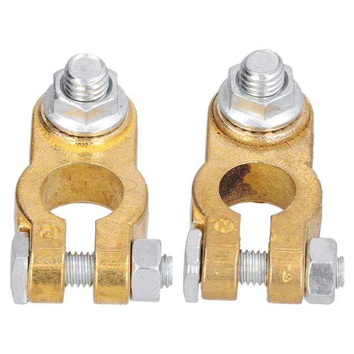 2pcs Car Terminal Wire Clamps Positive Negative Top Post Connectors ...