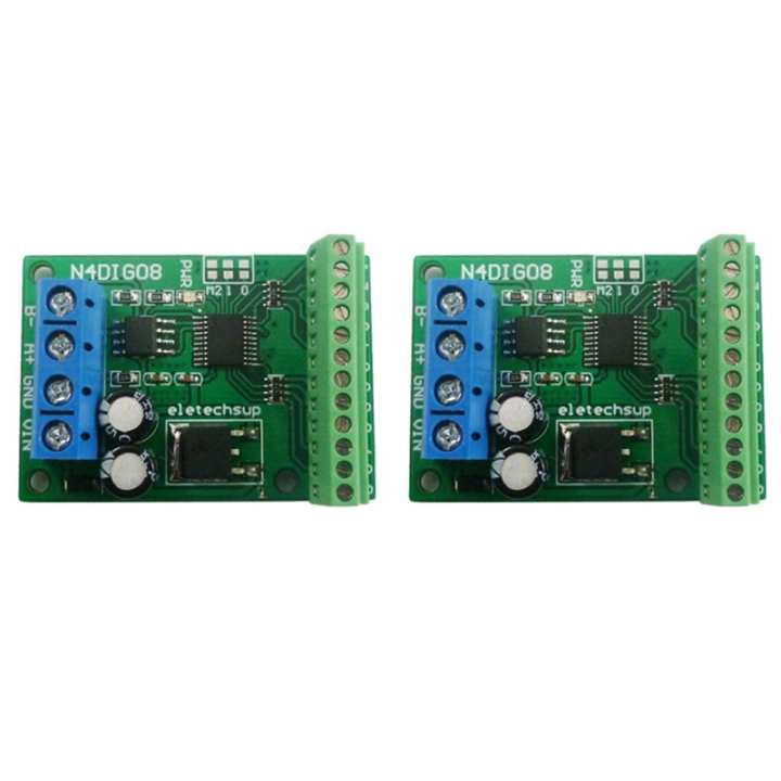 2X 8Ch Input/Output Digital Switch TTL LvTTL CMOS RS485 IO Control Module Modbus Rtu Board for ...
