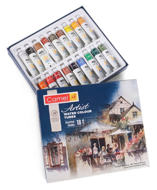 Camel Artist Watercolor Paint Tube Set (9ML) — 18 Colors | Daraz.com.bd