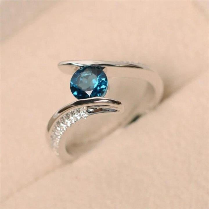 Blue Stone Ring for Women Gift | Daraz.com.bd