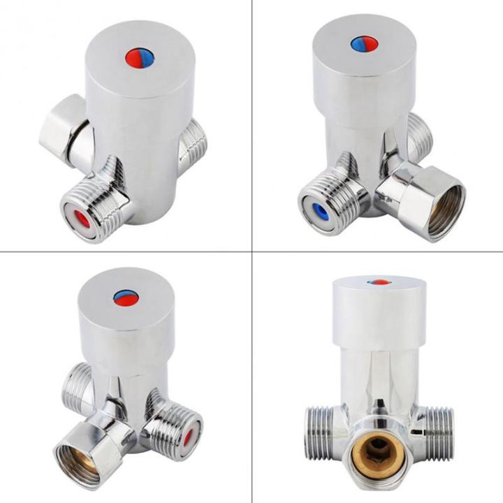 G1/2 Hot Cold Water Mixing Valve Thermostatic Mixer Temperature Control ...