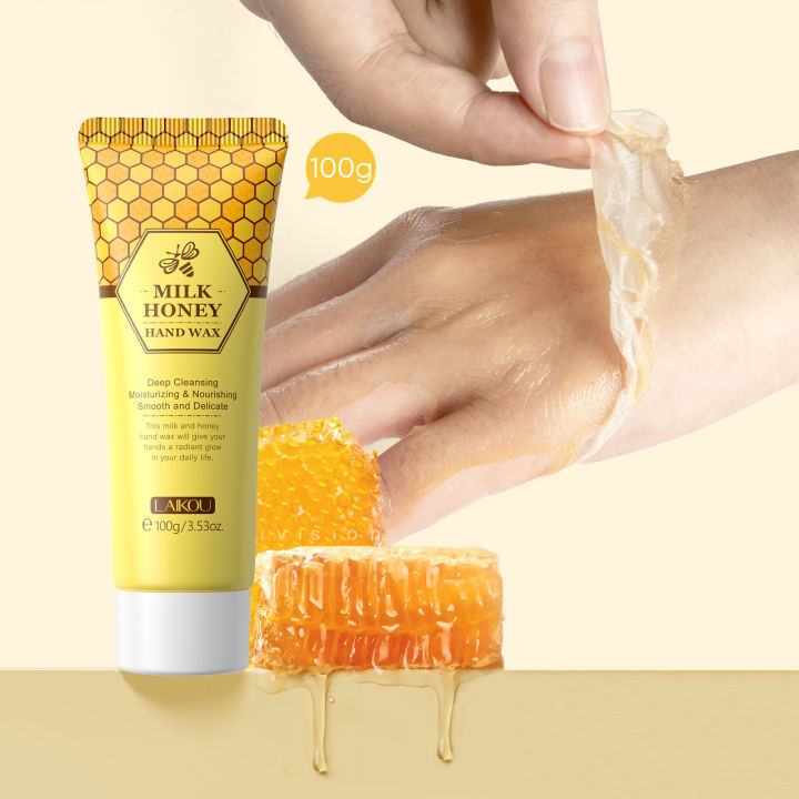 LAIKOU Milk Honey Hand Wax Peel-off Mask Nourishing Slough off dead ...